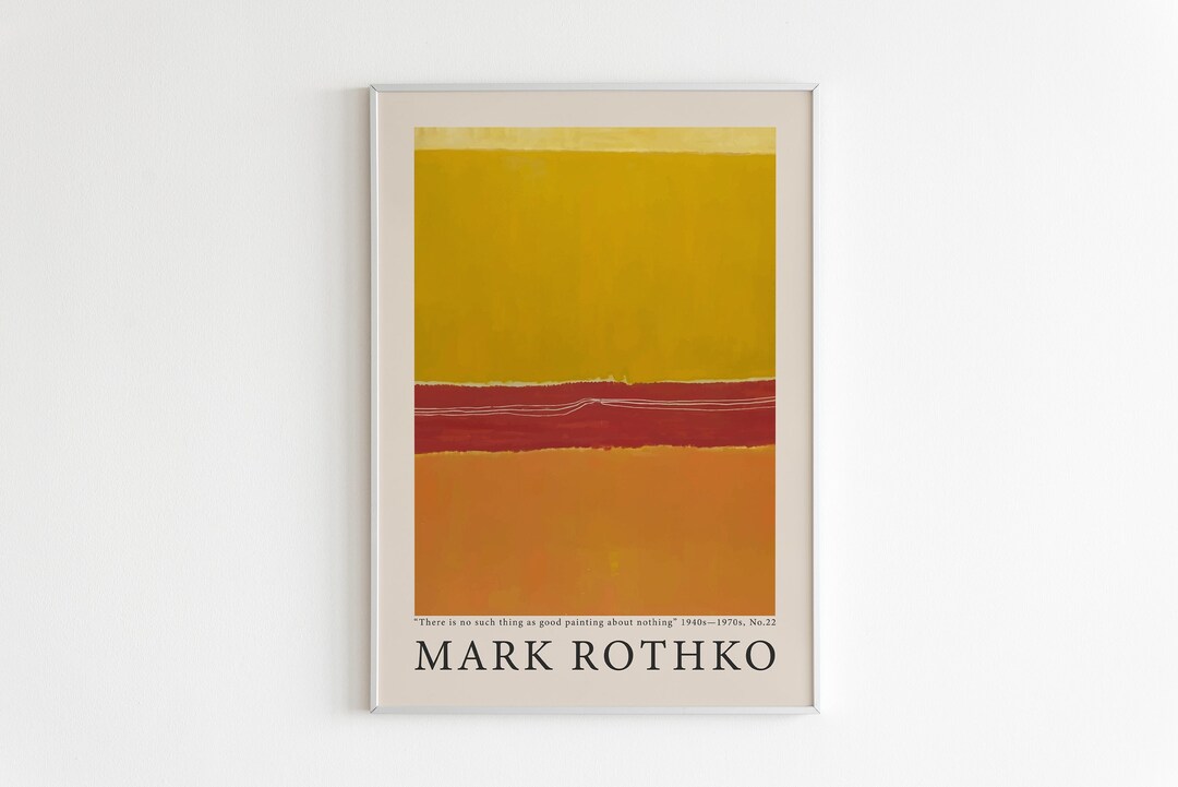 Mark Rothko Poster, Mark Rothko Print, Exhibition Poster, Midcentury ...