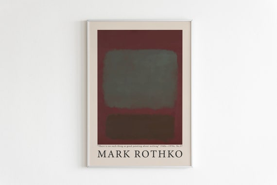 Mark Rothko Poster Mark Rothko Print Exhibition Poster | Etsy
