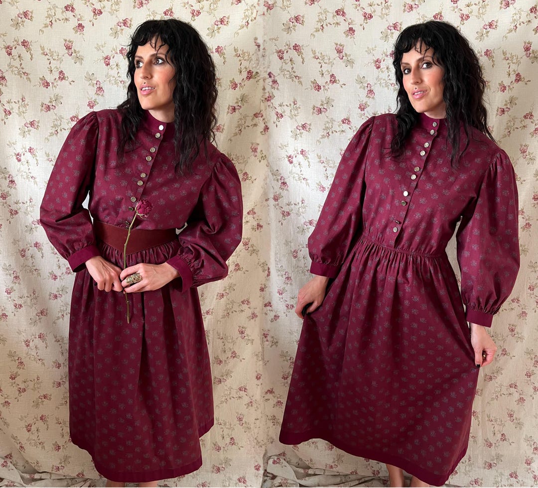 Vintage Edwardian High Collar Dress XL by Alphorn, Austrian Folk Goblin ...