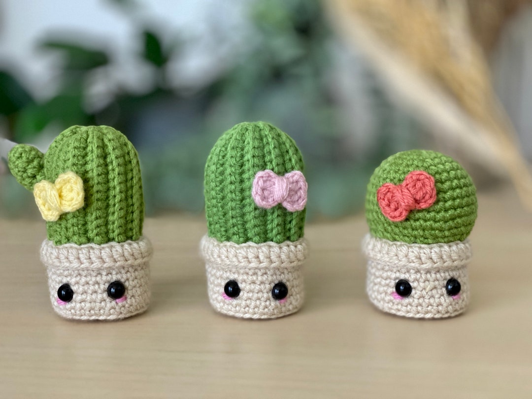 Handmade Small Crochet Cactus - Etsy