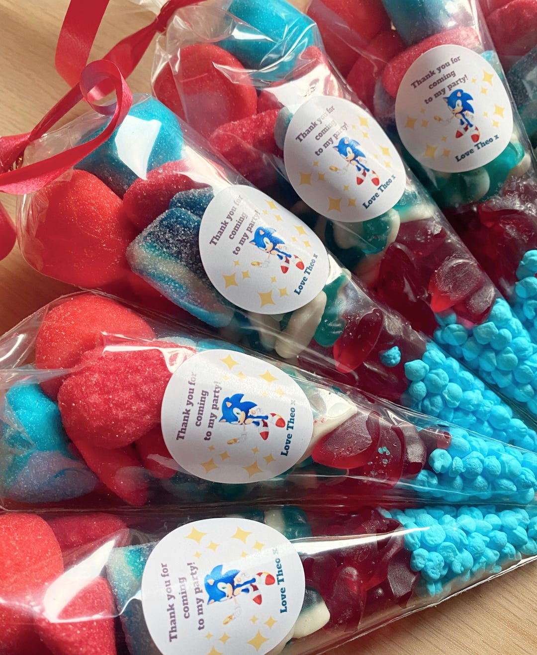 Sonic Hedgehog Themed Party Sweet Cones - Etsy