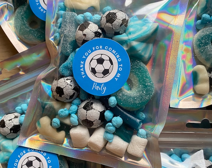 Football Themed Sweet Bags - Thank You for Coming to My Party - Etsy UK