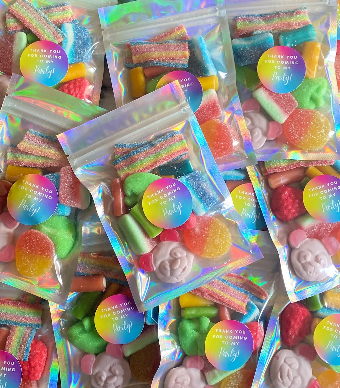 Bright Rainbow Party Sweet Pouches - Etsy UK
