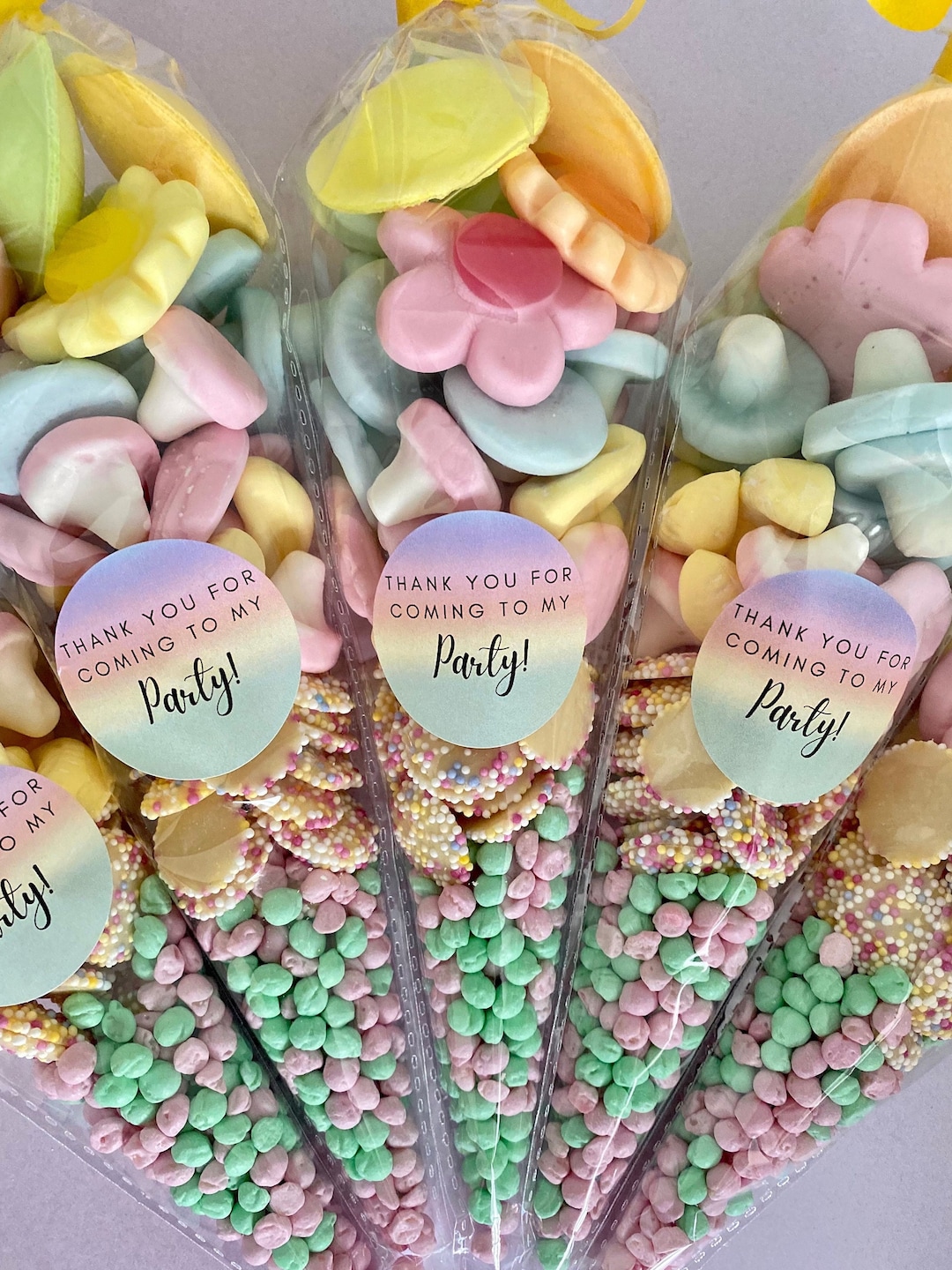 Large Pastel Party Sweet Cones - Etsy UK