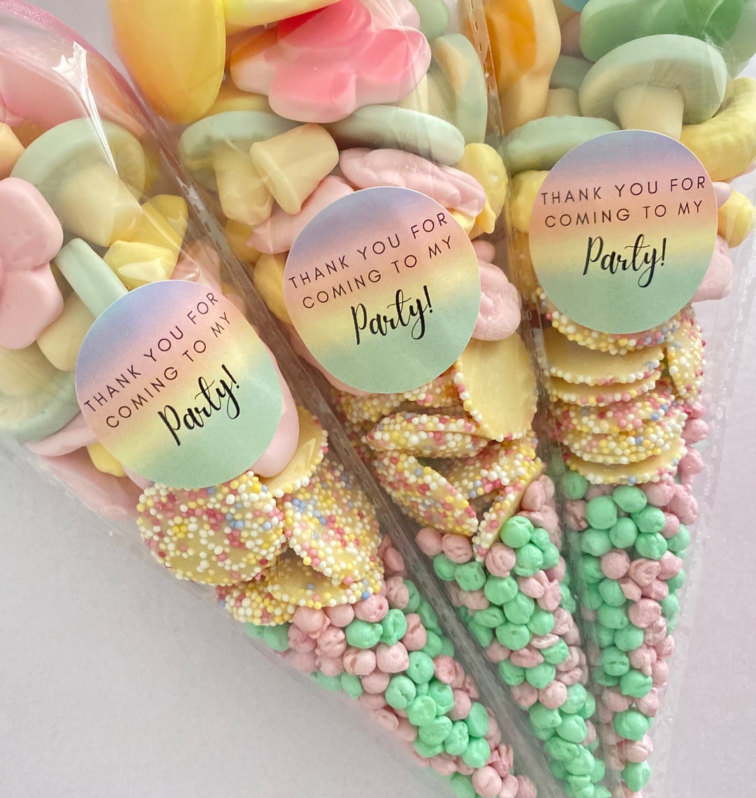 Large Pastel Party Sweet Cones - Etsy UK