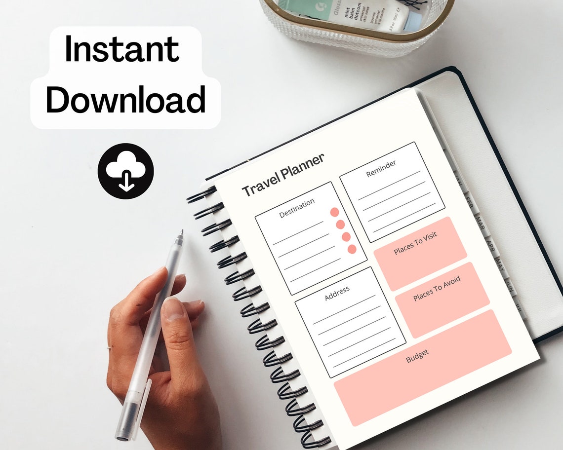 Travel Itinerary Printable | Daily Trip Itinerary | Daily Printable ...