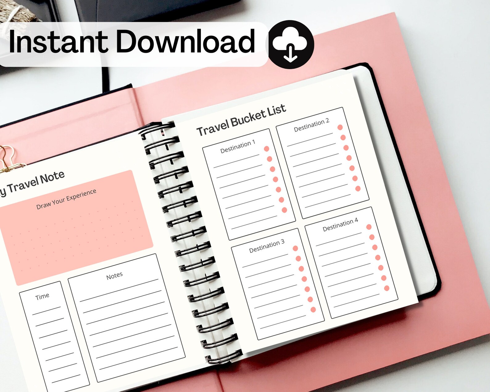 Travel Itinerary Printable | Daily Trip Itinerary | Daily Printable ...
