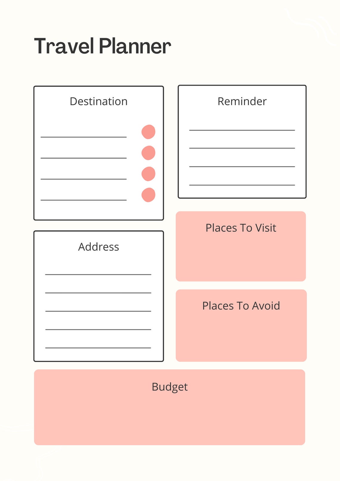 Travel Itinerary Printable | Daily Trip Itinerary | Daily Printable ...