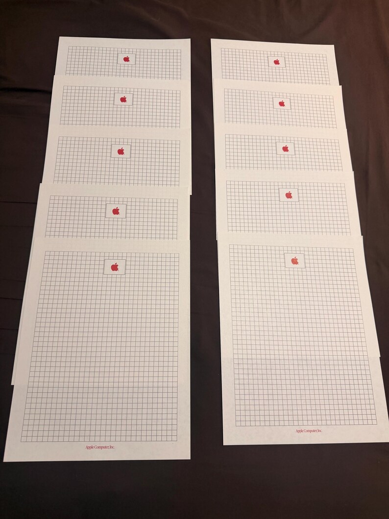 Vintage Apple Graph Letterhead Paper Lot of 10 - Etsy