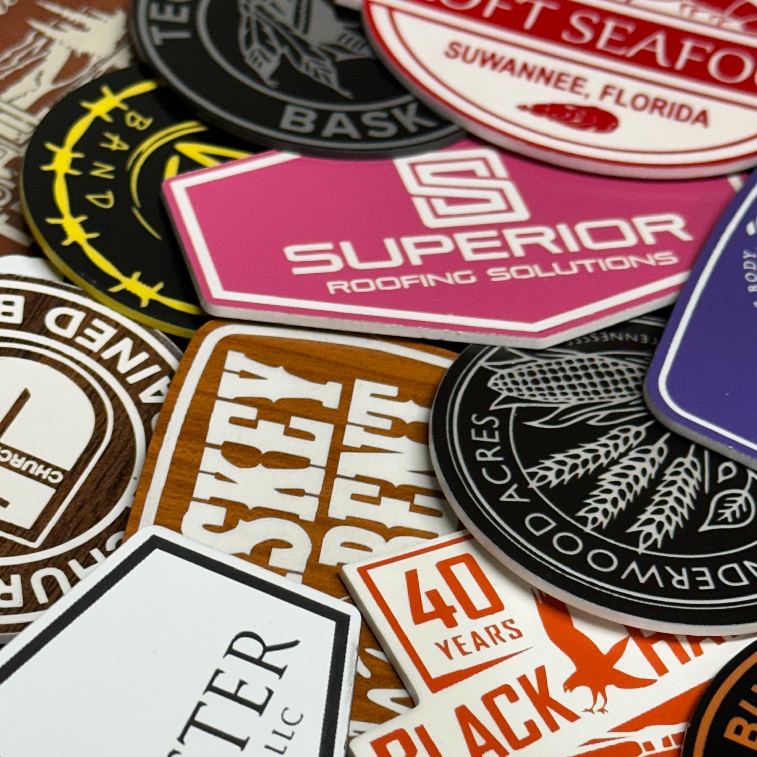 Colored Acrylic Custom Logo Iron on Patches, Business Logo Patches ...