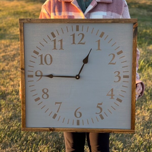 Square Wall Clock - Etsy