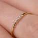 14k Solid Gold Simple Ring 5 Diamond Ring Gold Stackable - Etsy