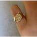 Sun and Moon Engraving Ring, 10k, 14k, 18k Solid Gold, Any Size ...