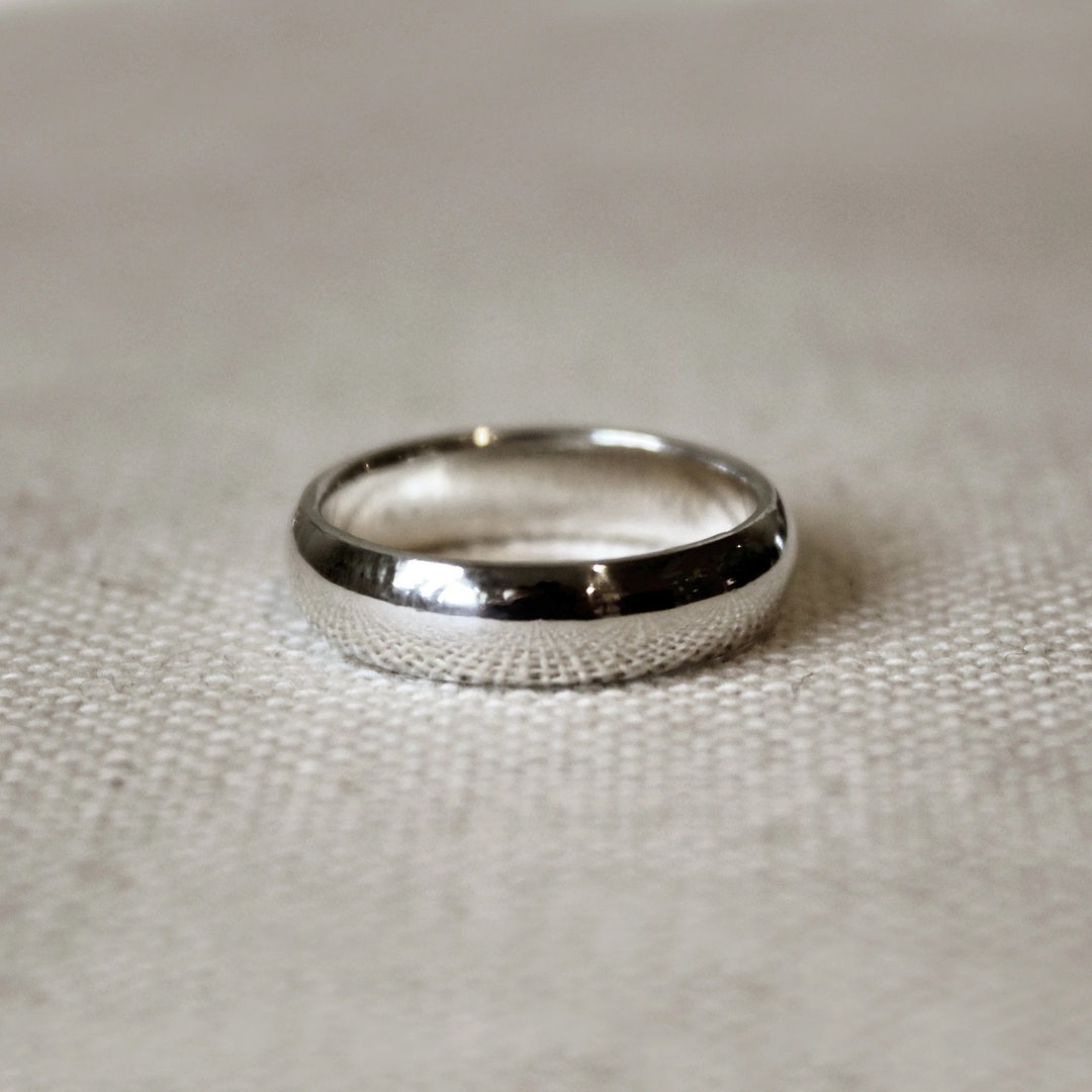 5mm Wedding Band for Men, Platinum Wedding Band, Engagement Ring for ...