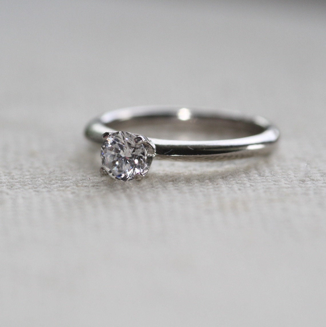 0.5 Ct. Real Diamond Engagement Ring - Etsy