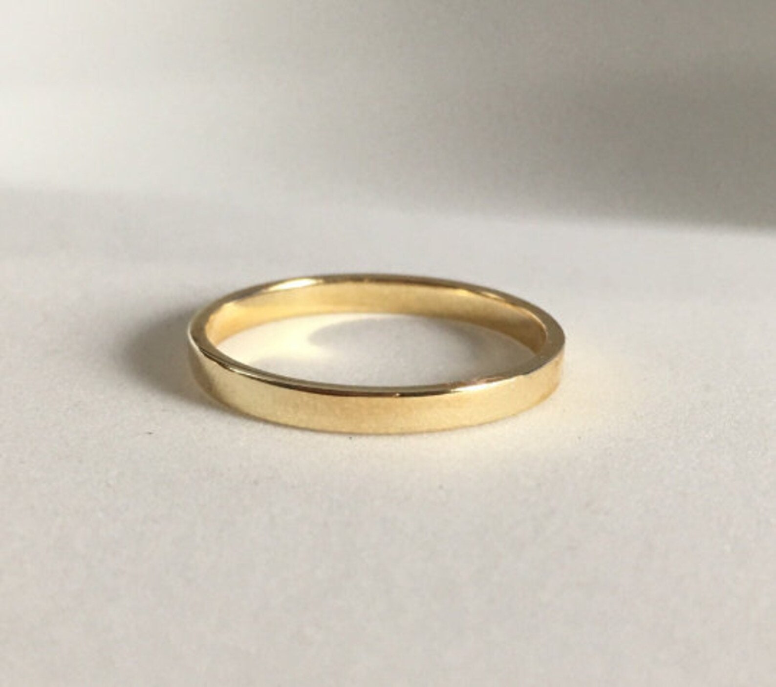 Plain Gold Ring, Rose Gold Ring, Wedding Band, Minimalist Ring Gold ...