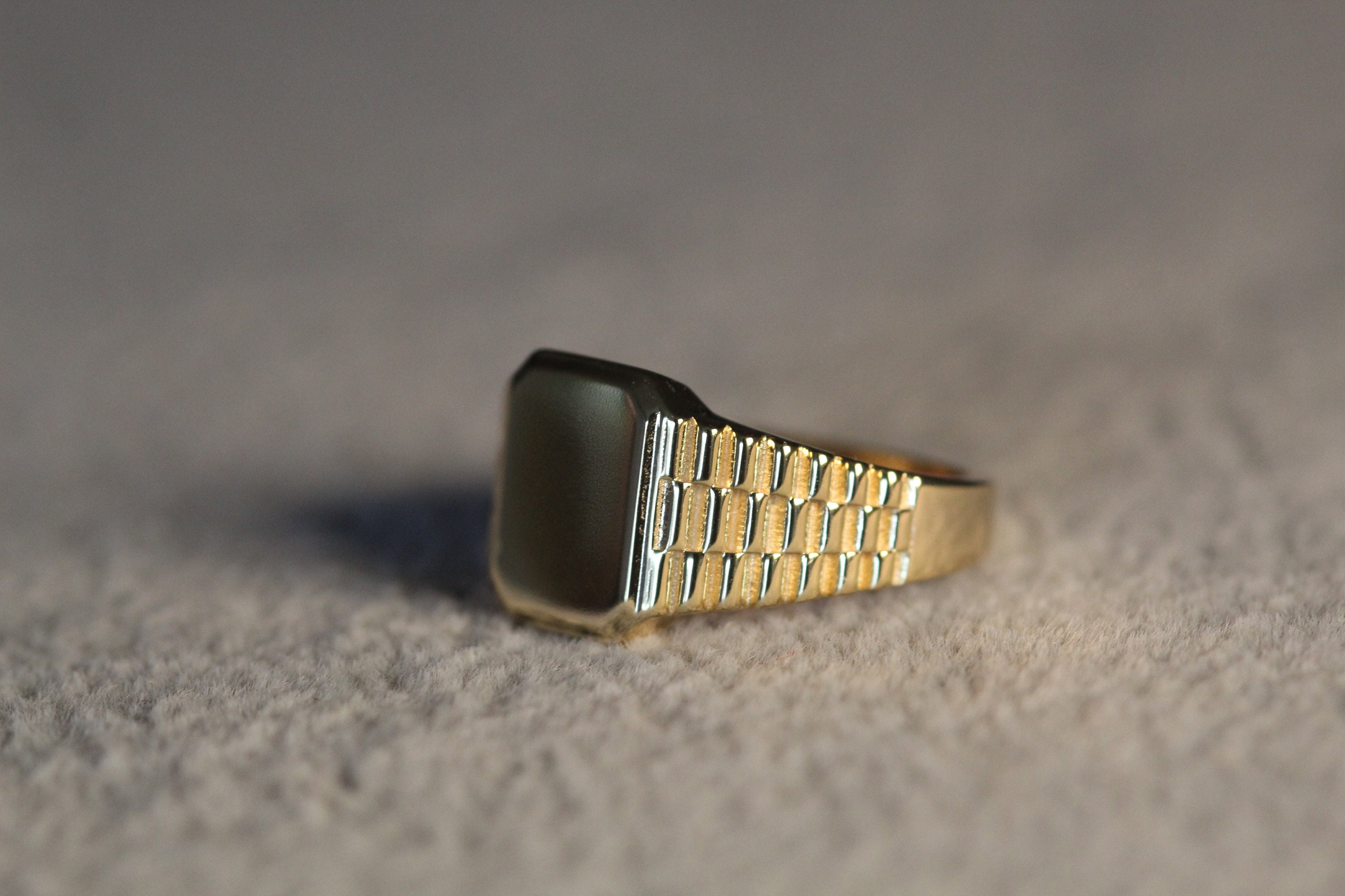 Men's Ring. Engraved Ring 14k Gold Name Engraving - Etsy