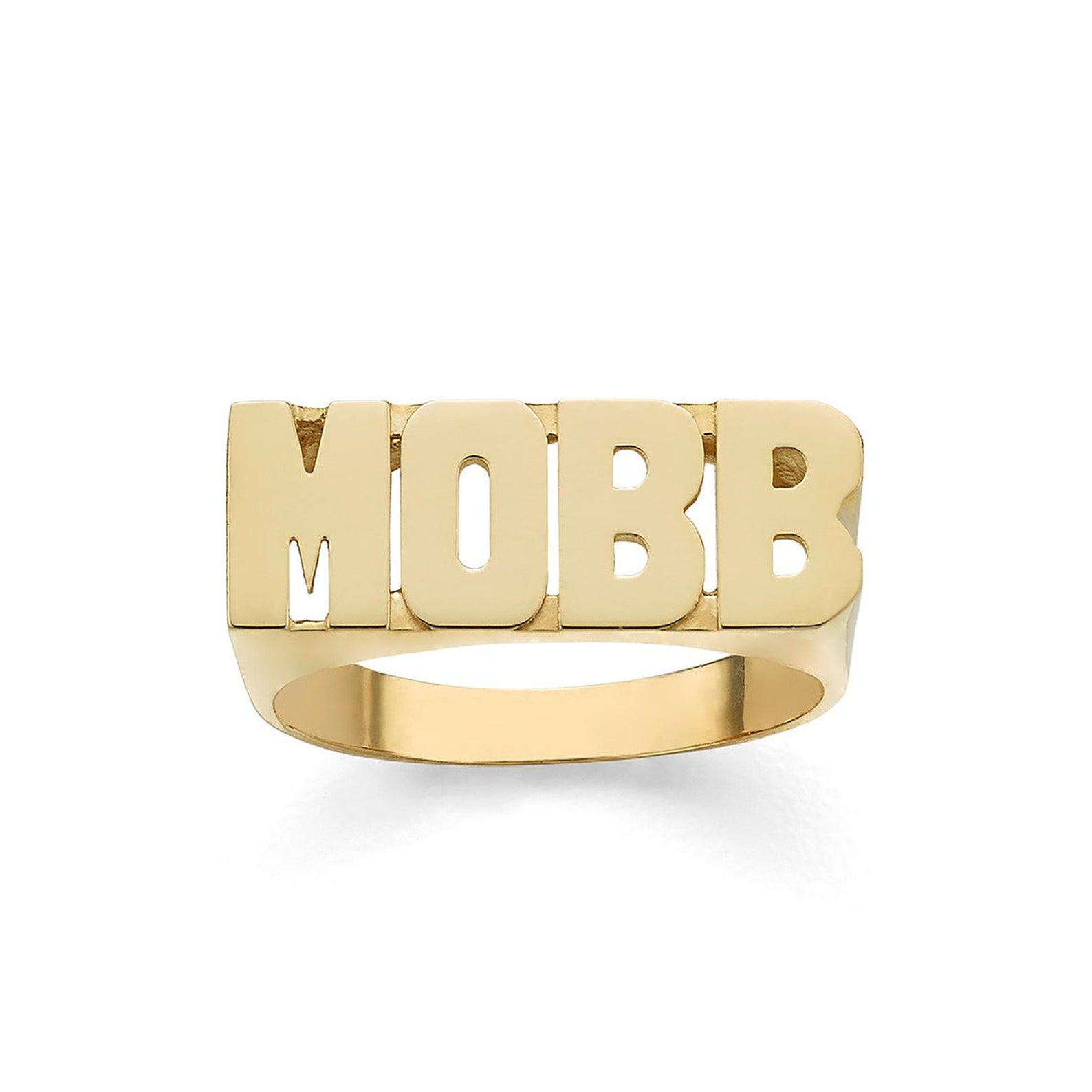 14k Gold Name Ring / Customized Ring / Name Ring Gold / Personalized ...