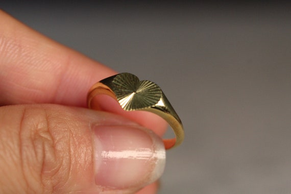 Signet Ring / Love Signet Ring 14k Solid Gold Gifts for - Etsy