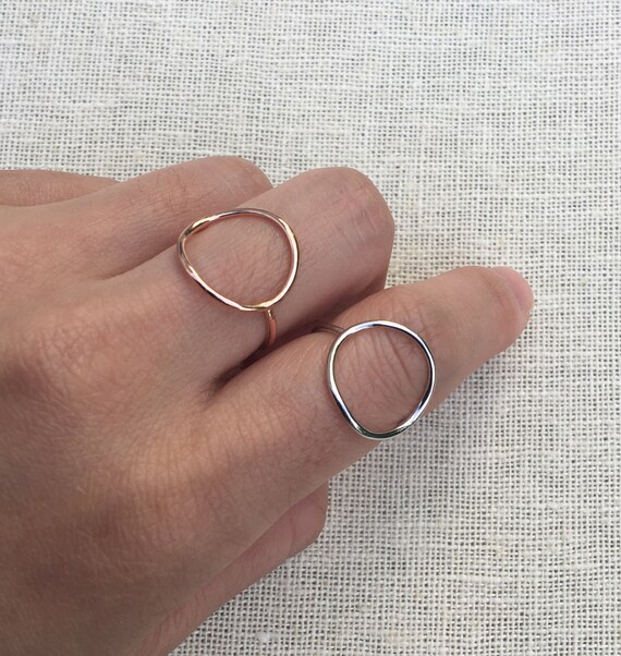 14k Gold Circle Ring / Jewelry Designer Brand / Handcraft Ring - Etsy