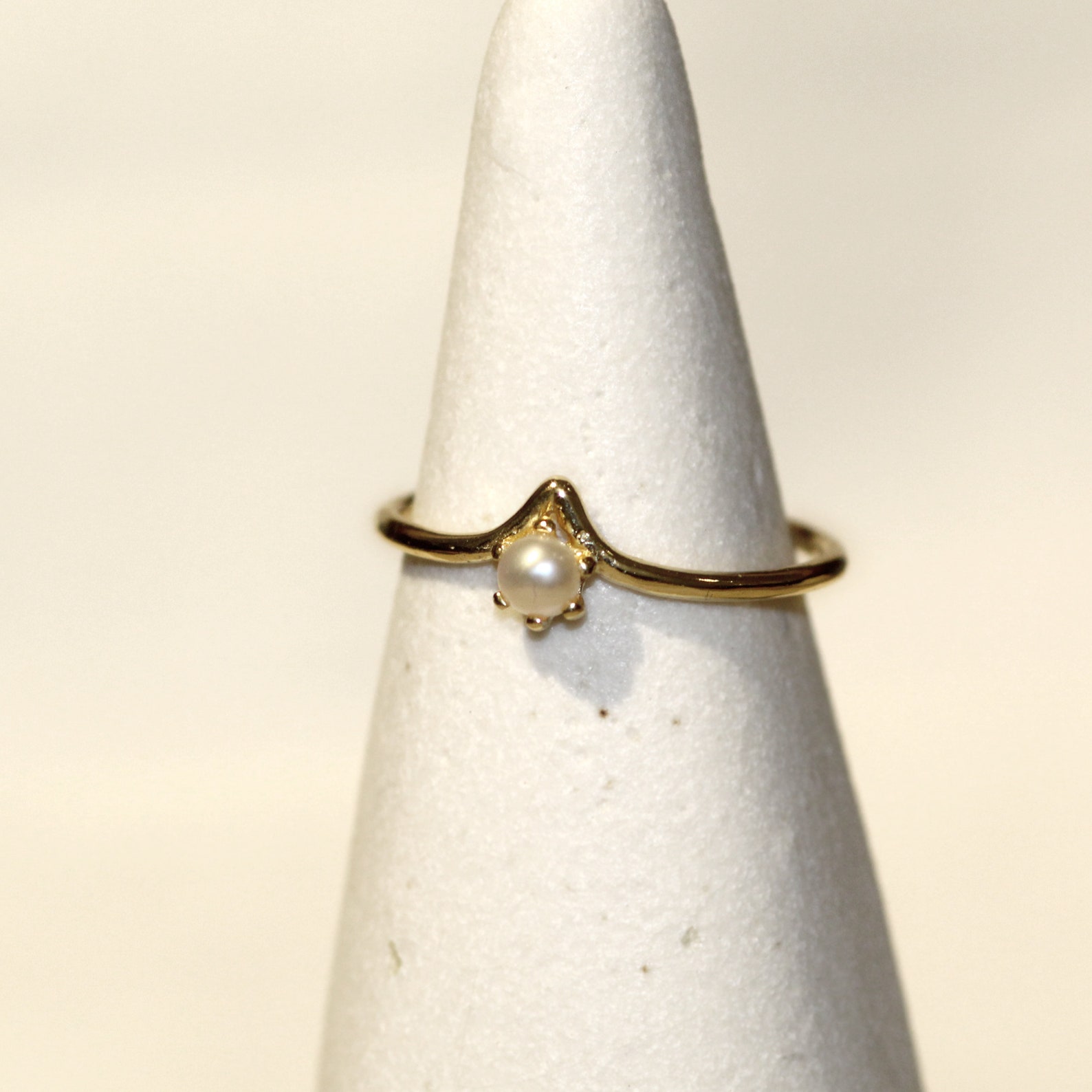 Unique Pearl Ring / 14k Gold Pearl Rings / Designer Jewelry - Etsy