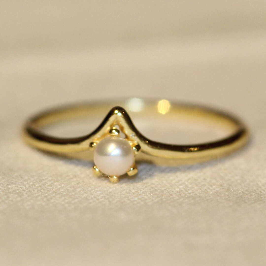 Unique Pearl Ring / 14k Gold Pearl Rings / Designer Jewelry Brand ...