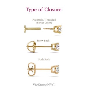 4 Prong Settings Diamond Stud Earrings / Best Locking Earrings Back ...