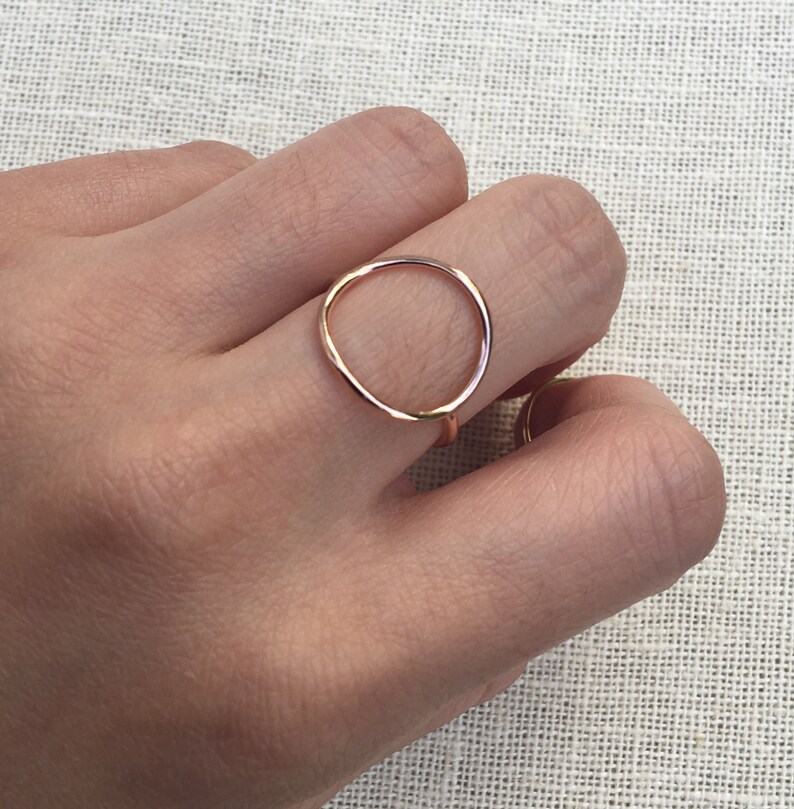 14k Gold Circle Ring / Jewelry Designer Brand / Handcraft Ring - Etsy