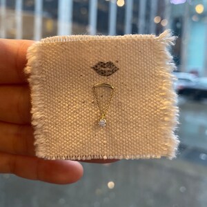 18k Gold Industrial Earrings, Real Diamond Chain Earrings, Helix Earring, Insomnia Earring Gold ...