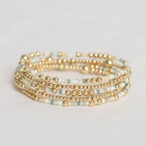 Sandy Waves: Hello Summer | 14k Gold Filled Bracelet | Tiny Beaded ...