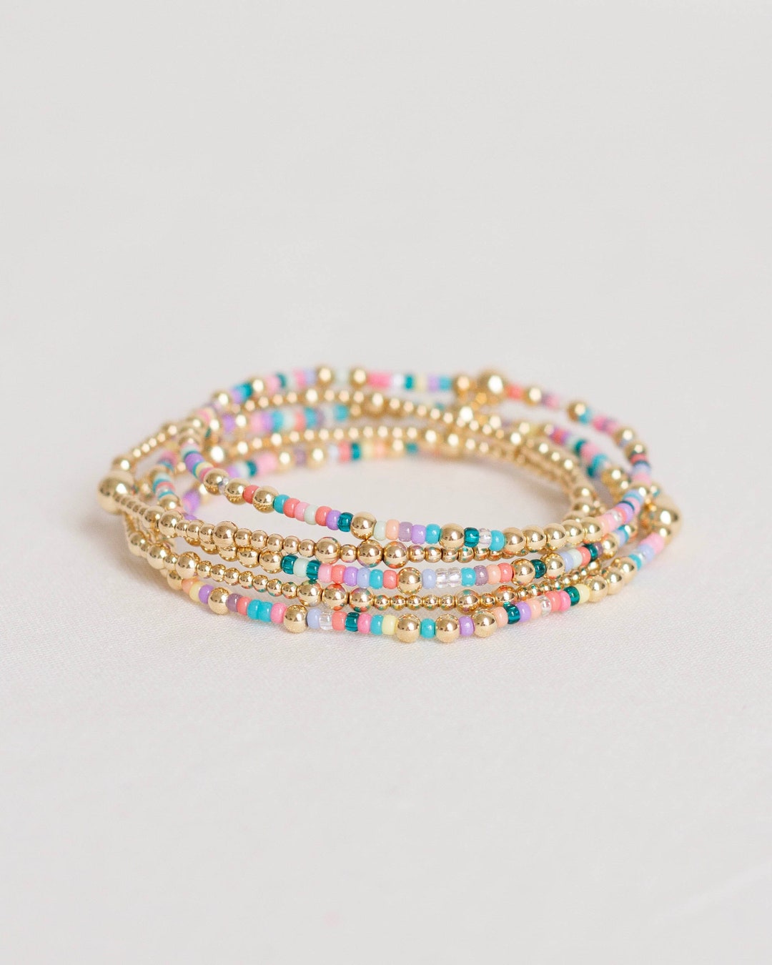 Summer Sunset: Hello Summer | 14k Gold Filled Bracelet | Tiny Beaded ...