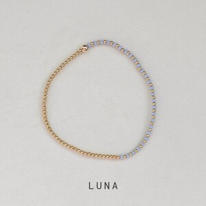 CAROLINA | Seed Bead Gold Filled Bracelets for Women | Blue Stacking ...