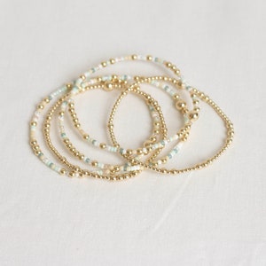 Sandy Waves: Hello Summer | 14k Gold Filled Bracelet | Tiny Beaded ...