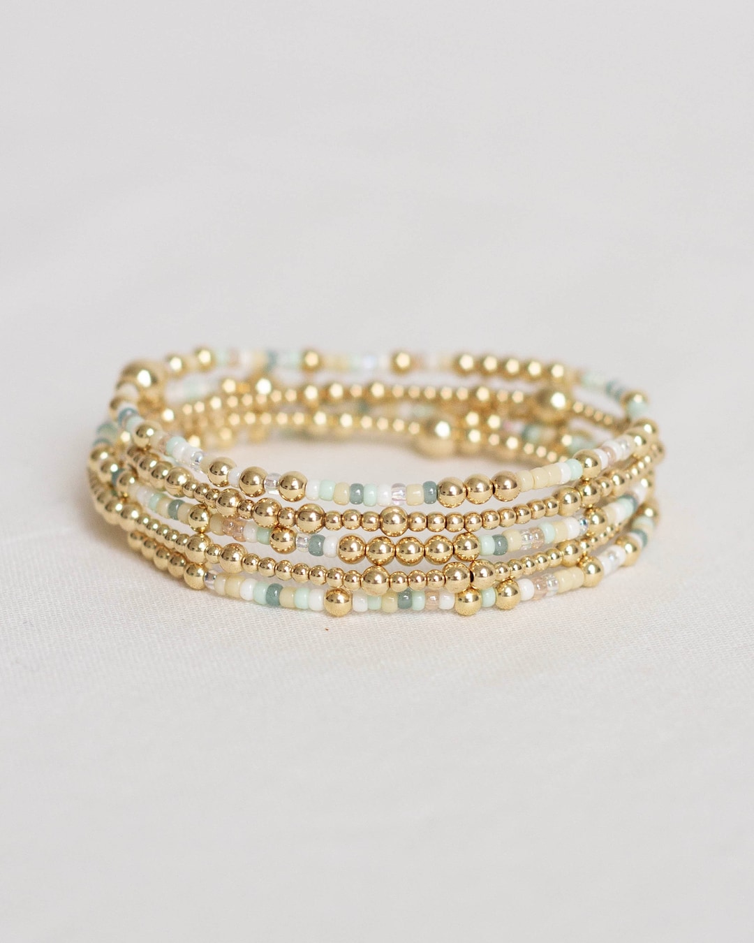 Sandy Waves: Hello Summer | 14k Gold Filled Bracelet | Tiny Beaded ...