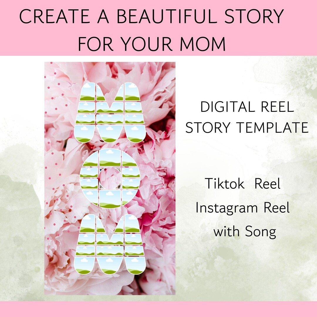 Instagram Reel Mom Collage Template Editable Canva Phone Video Mother’s ...