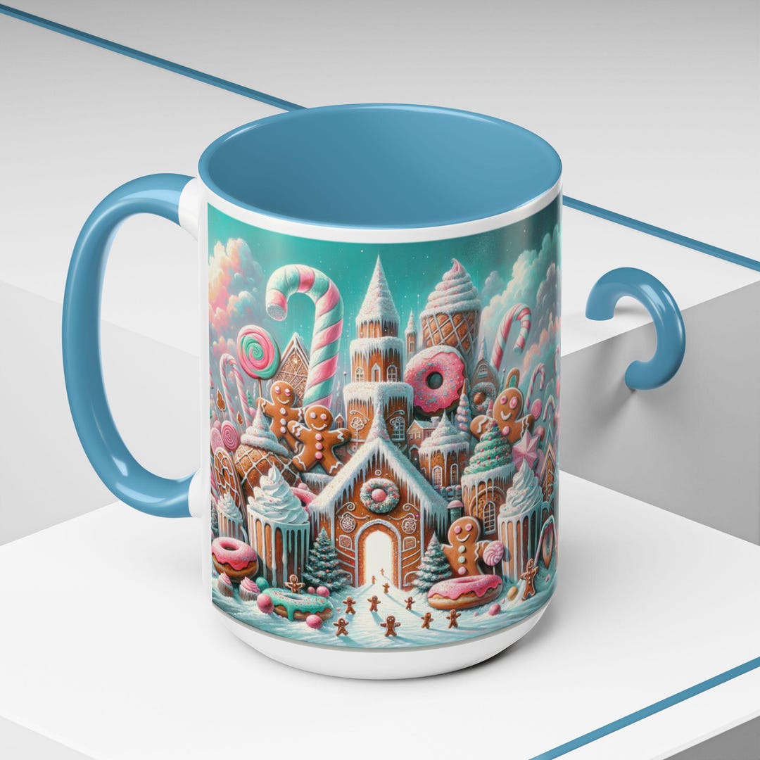 Colorful Candyland Accent Coffee Mug | Whimsical Hot Cocoa Cup, Cute ...