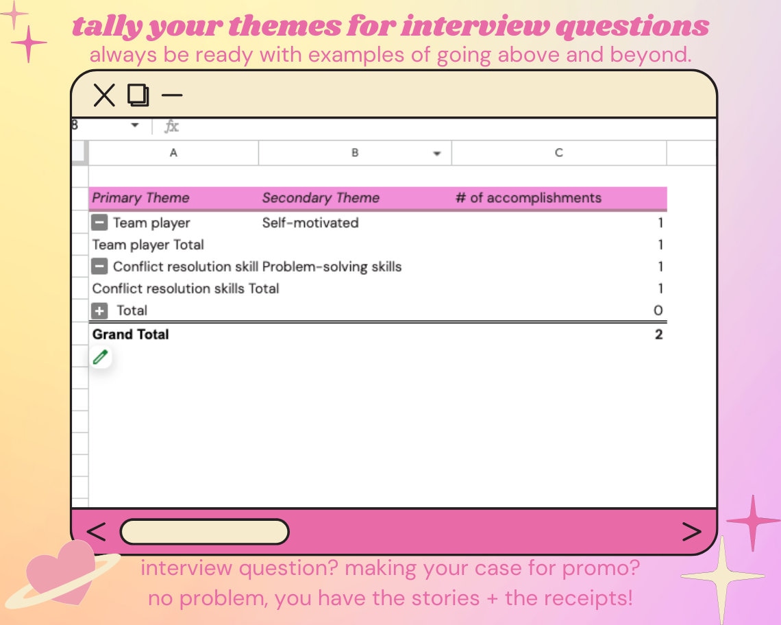 Accomplishments Journal and Resume Template Bundle | Brag Sheet ...