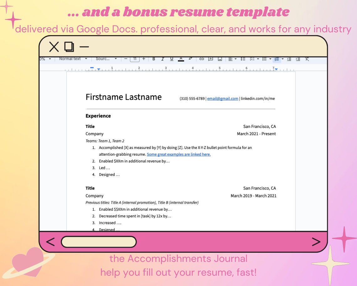 Accomplishments Journal and Work Diary Notion Template | Brag Sheet ...
