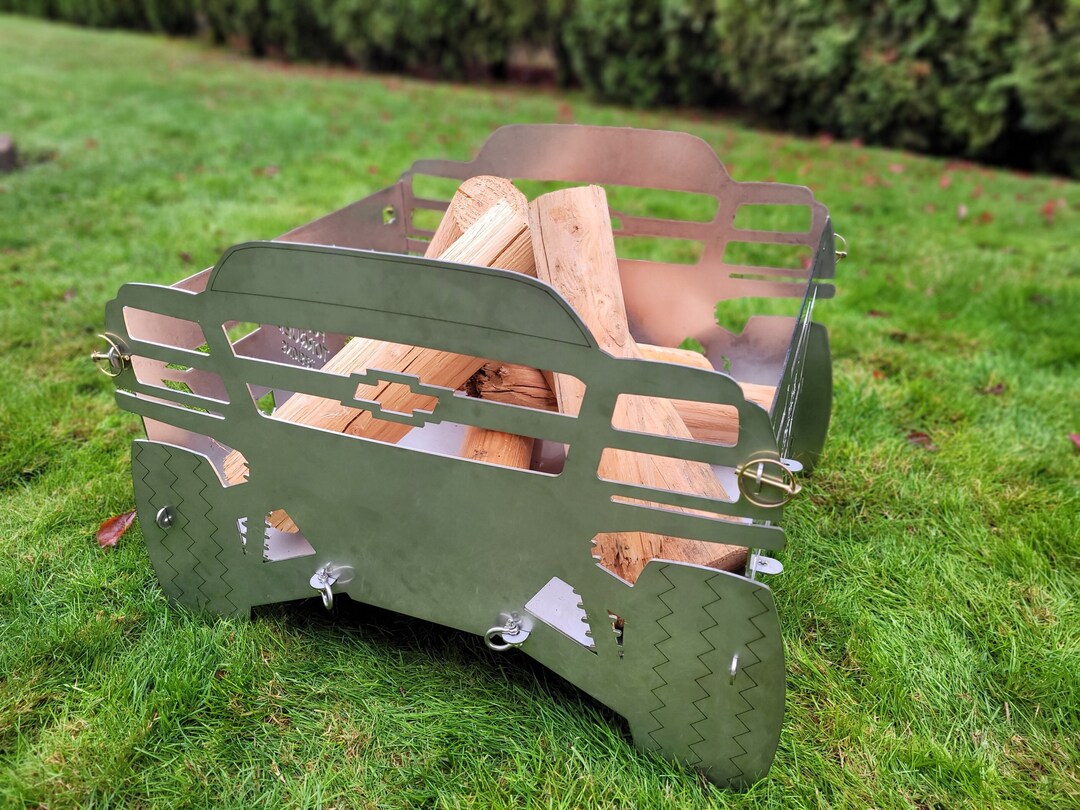 Chevy Fire Pit- Stainless Steel USA Laser Cut- Collapsible W/carry Case ...