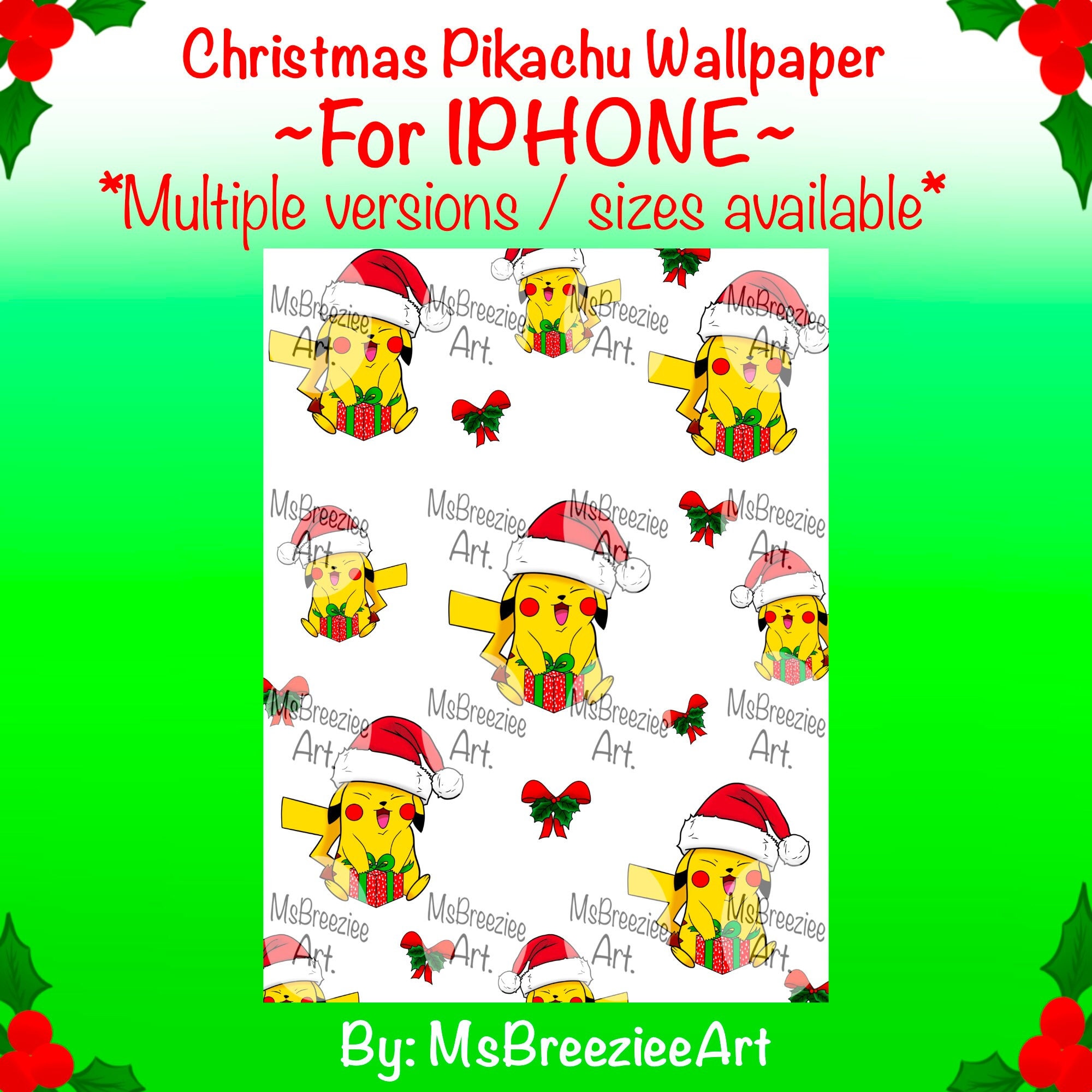 Christmas Pikachu Wallpaper