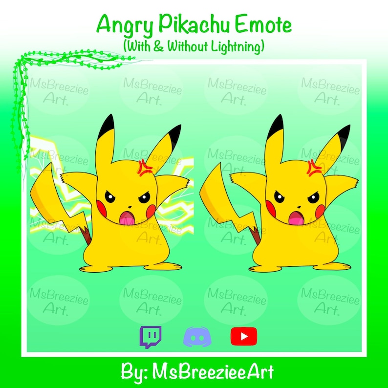 Angry Pikachu Emote Pikachu Emotes Twitch Emote Anime - Etsy