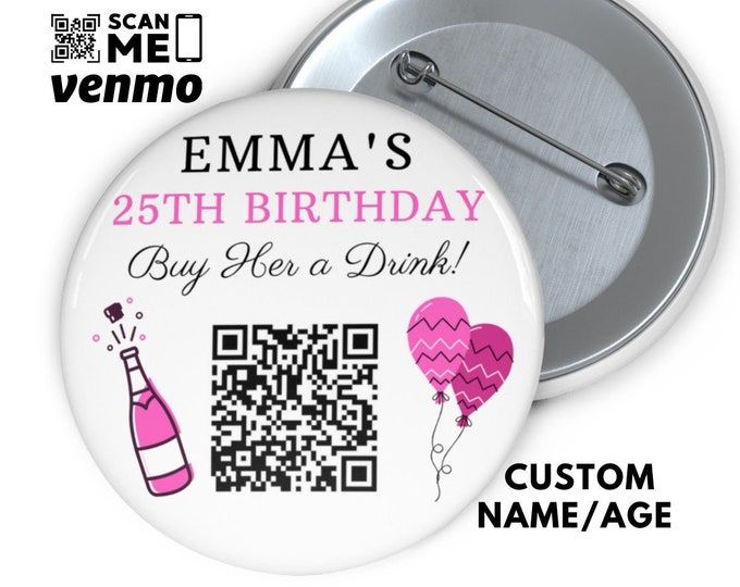Buy the Birthday Girl a Shot Buttons Birthday Venmo Buttons Birthday ...