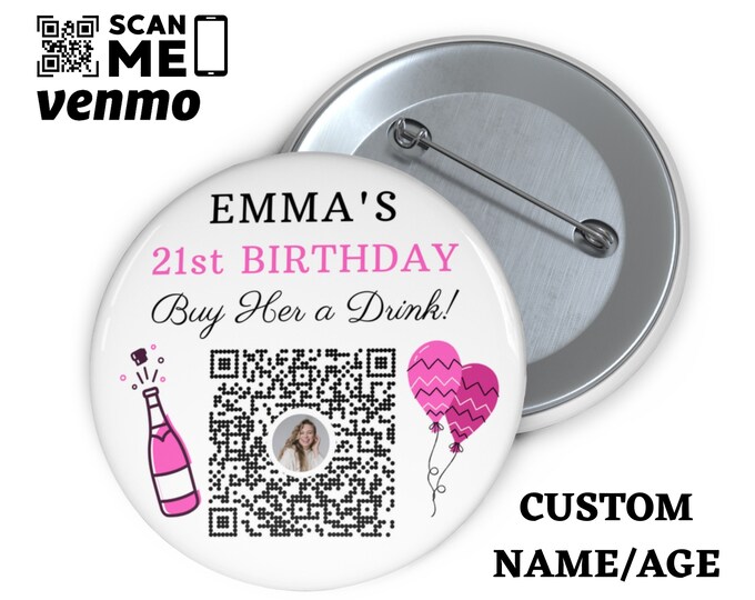 Buy the Birthday Girl a Shot Buttons Birthday Venmo Buttons Birthday ...