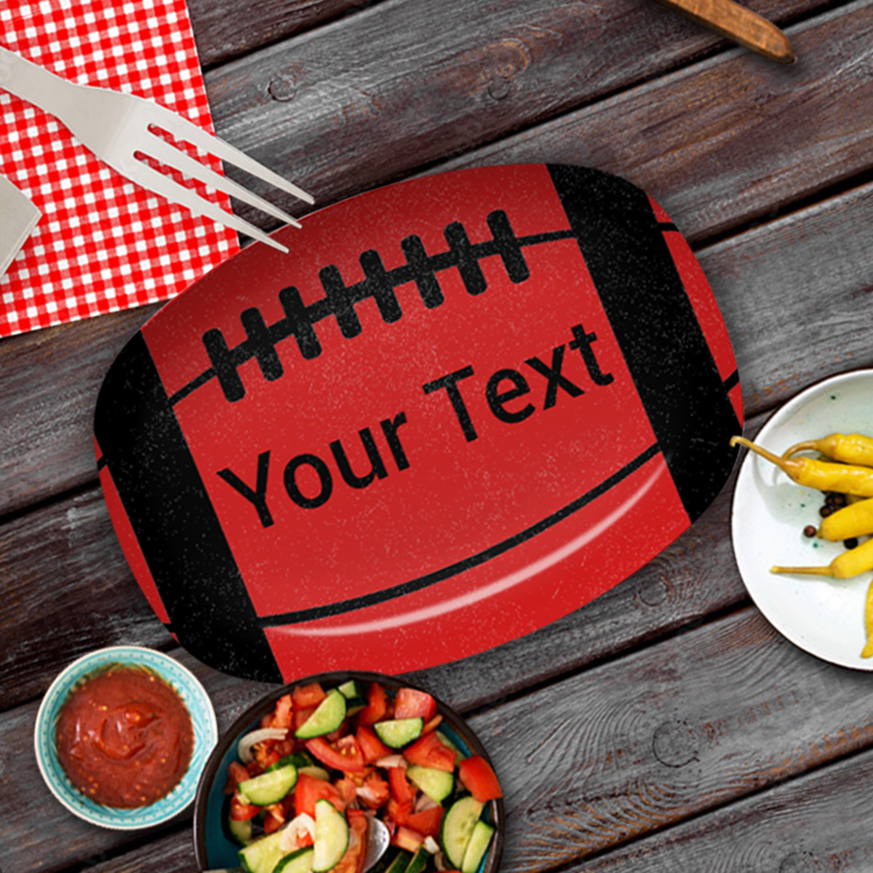 Personalized Sports Platter, Soccer Team Tray, Customized Dish in Your ...