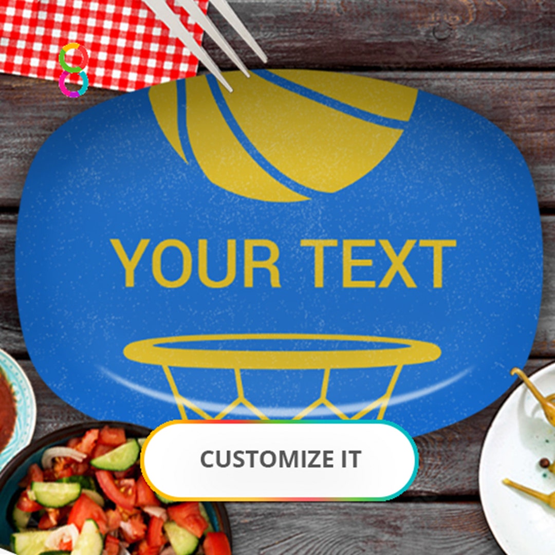 Personalized Sports Platter, Customized Dish in Your Team Colors ...