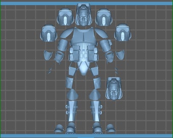 1:12/10 Scale Imperial Scout Trooper Armor Star Wars Black Series ...