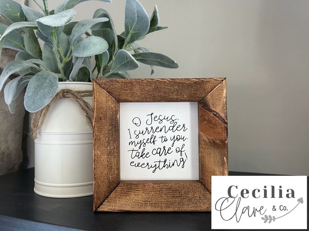 Surrender Novena, 3 Crosses on a Hill, and Sacred Heart Reverse Canvas ...