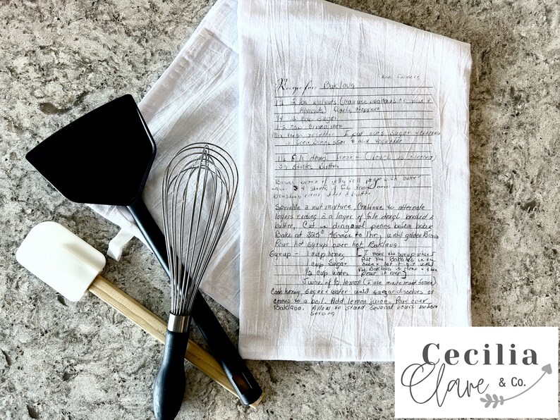 Personalized Family Recipe Tea Towel - Etsy