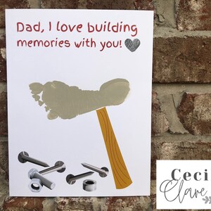 Father's Day Footprint Art - Digital Download - Etsy
