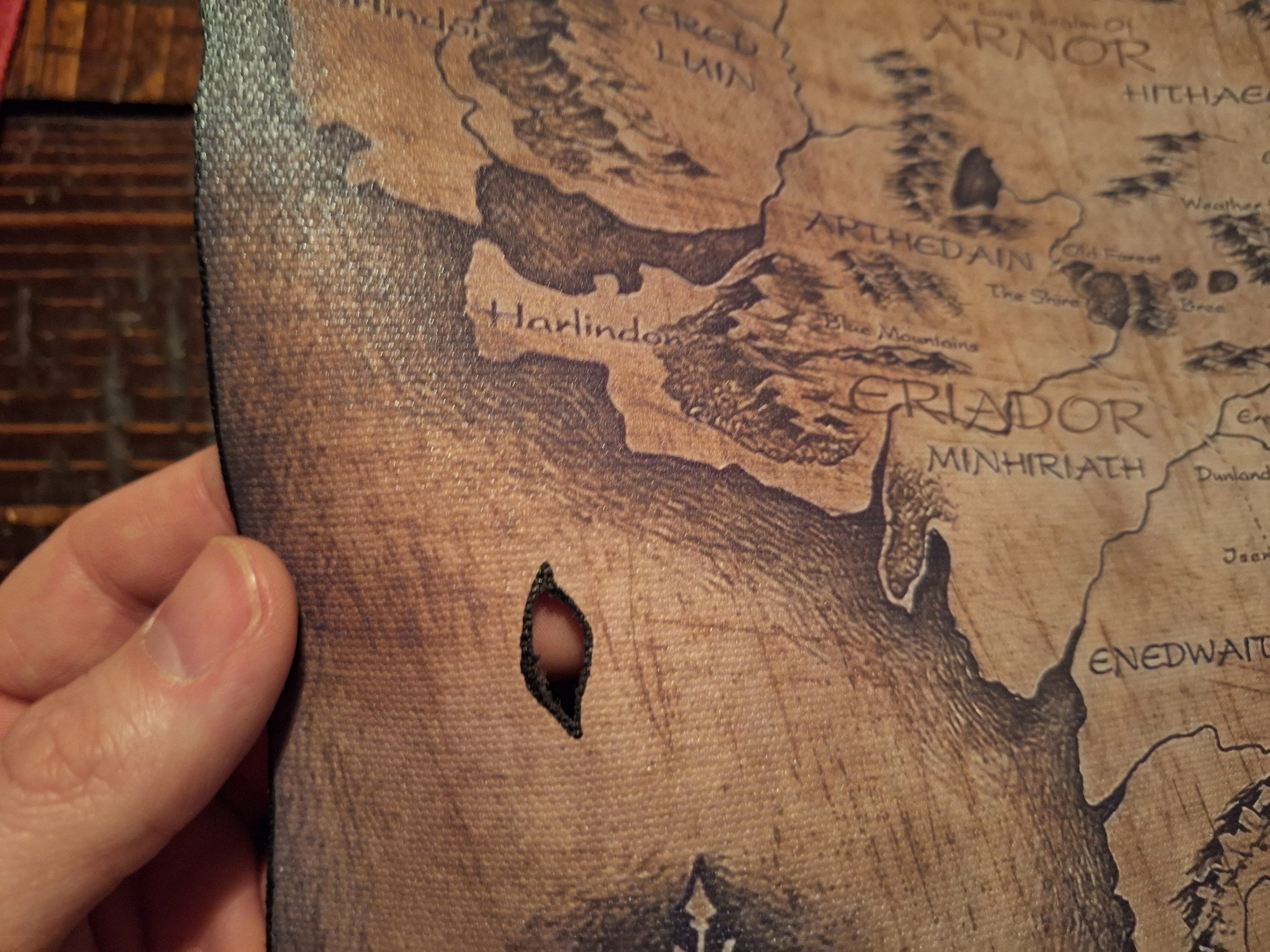 Middle Earth Map CANVAS Art Print Lord of the Rings, Hobbit WEATHERED ...